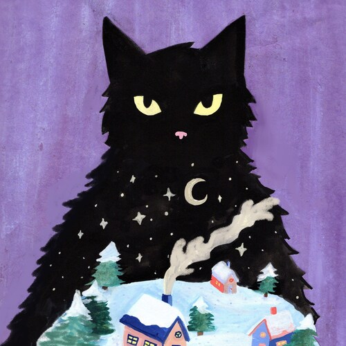 Yule Cat 8x10 Print - Etsy