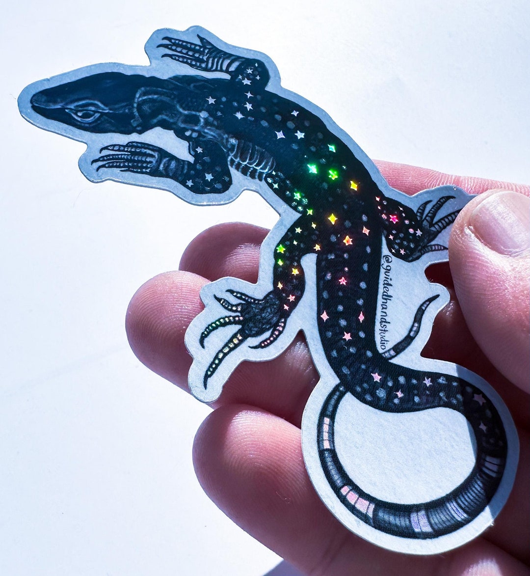 Holographic Lizard Sticker - Etsy