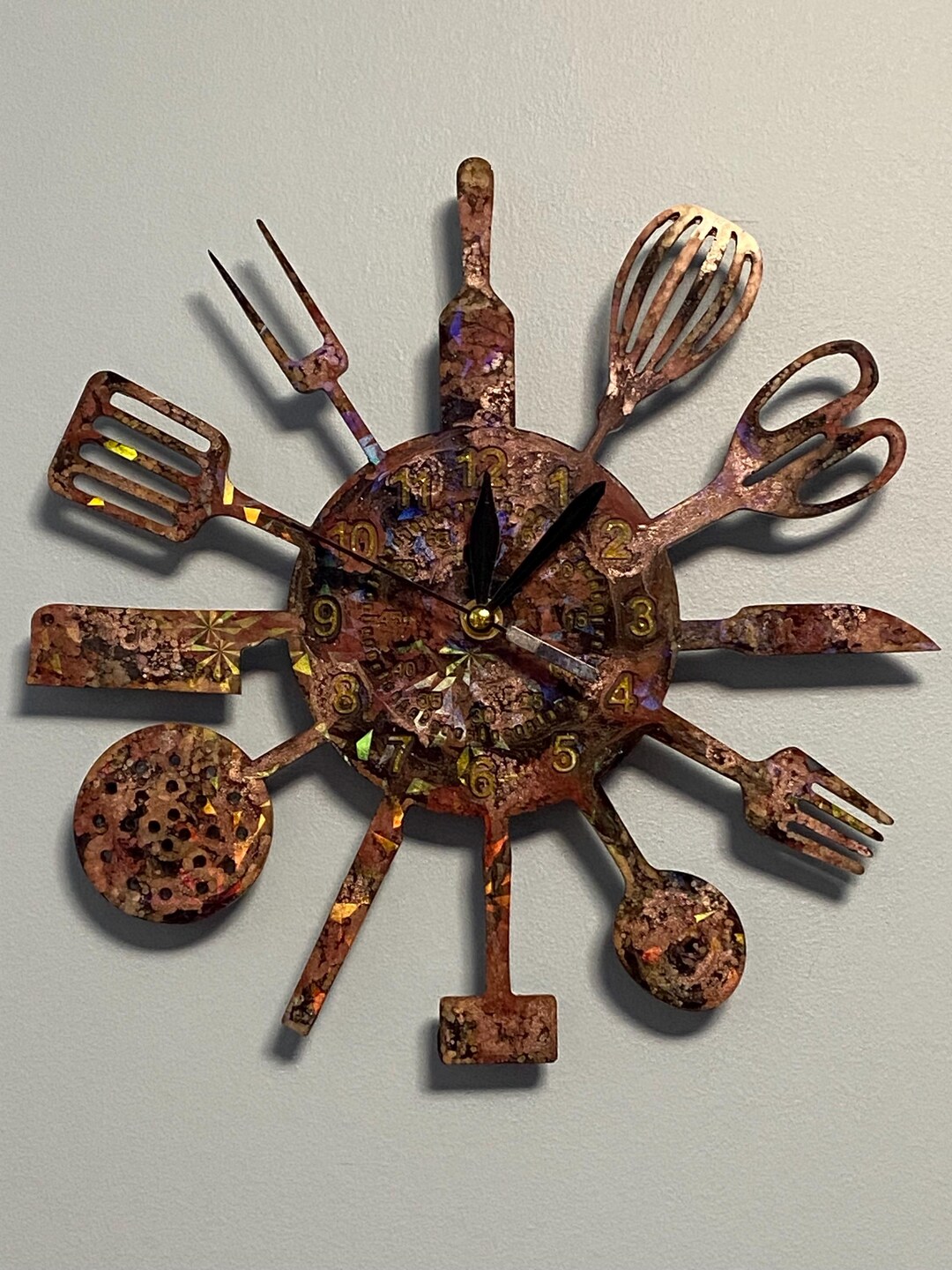 Kitchen Utensil Petri Dish Style Clock - Etsy