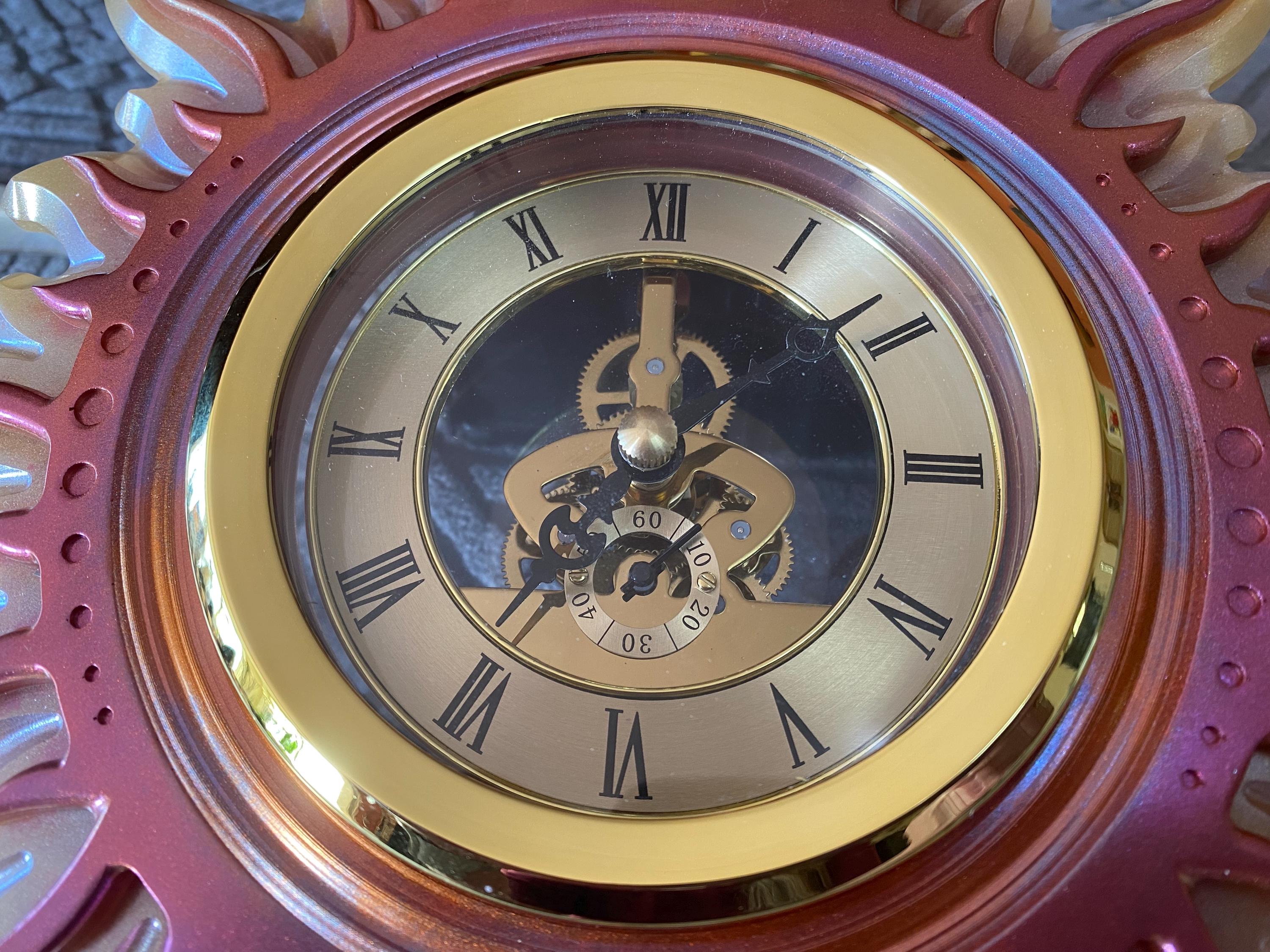 Sun Clock With 2 Surrounding Moons - Etsy UK