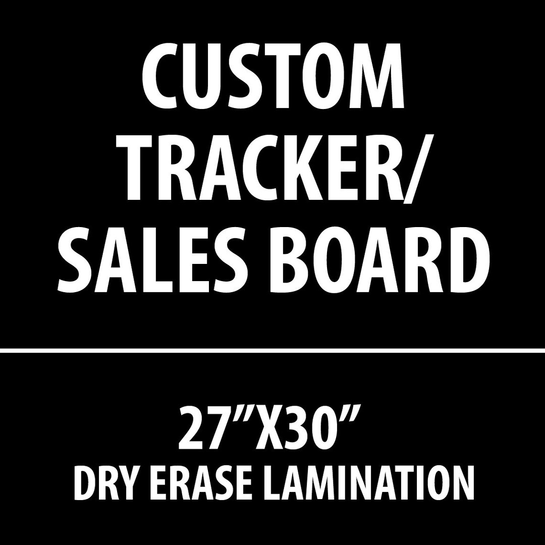 Custom Tracker / Sales Goal Chart / PR Board / Dry Erase / Add Your Own ...