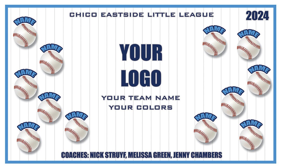 Baseball or Softball Team Banner - (3ft X5ft) Your Team Name and Custom ...
