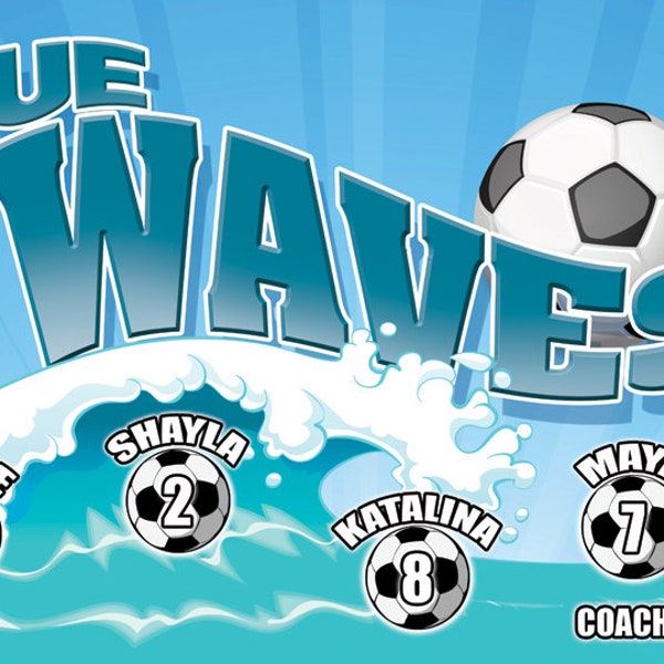 Blue Team Banner - Etsy