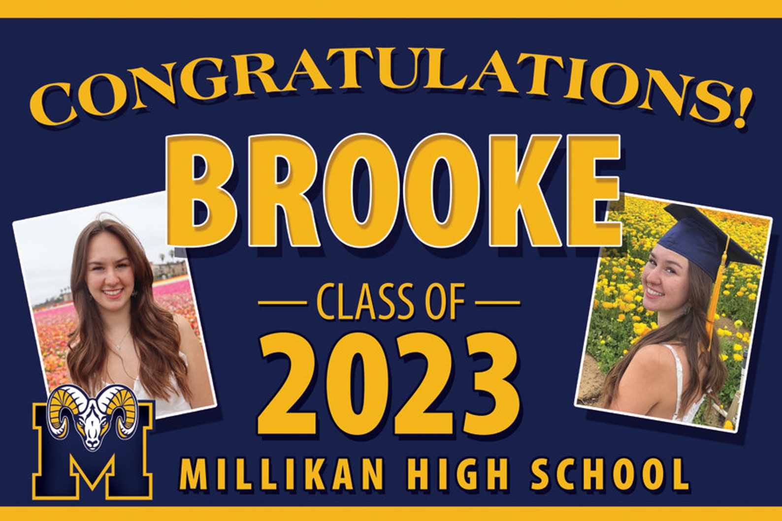 Senior Graduation Banner - Personalize With Your Name, Photos, School ...