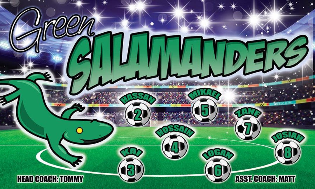 Salamanders - Soccer Team Banner - Any Team Name - Choose Size - Custom ...