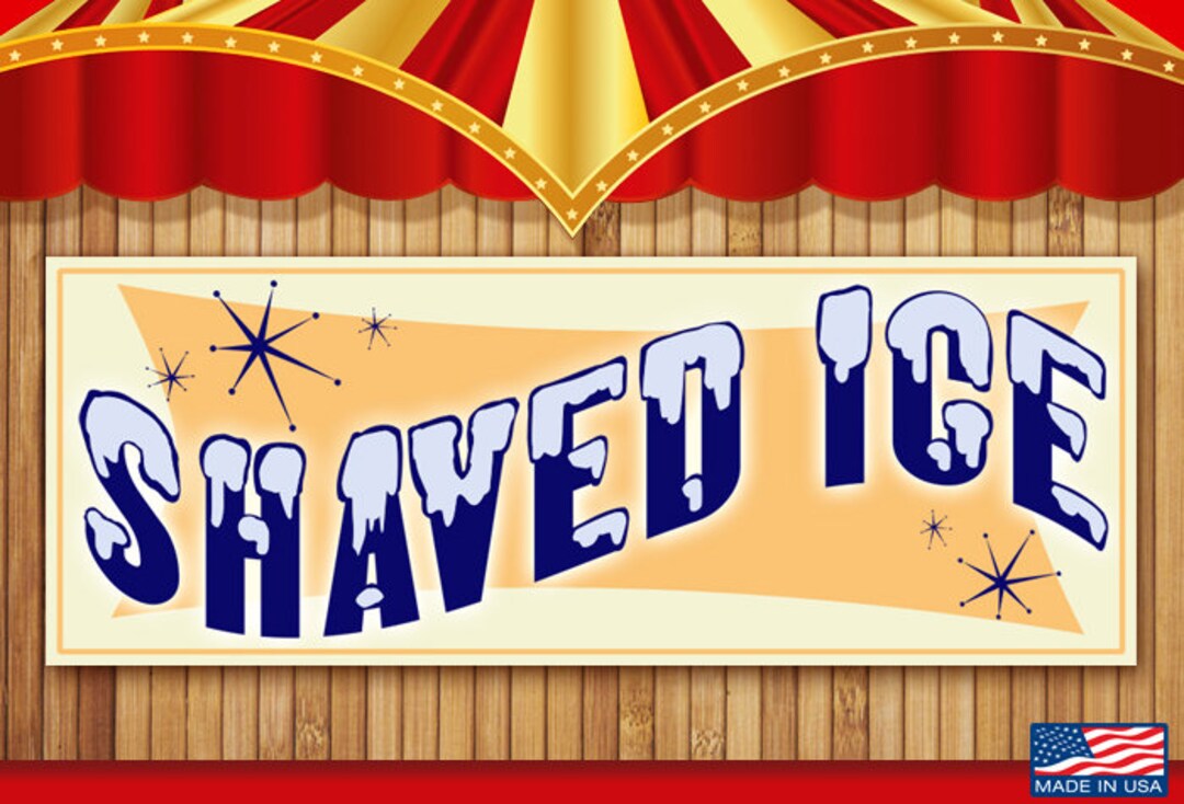 Shaved Ice - Concession Stand Banner (multiple Sizes Available) - Etsy
