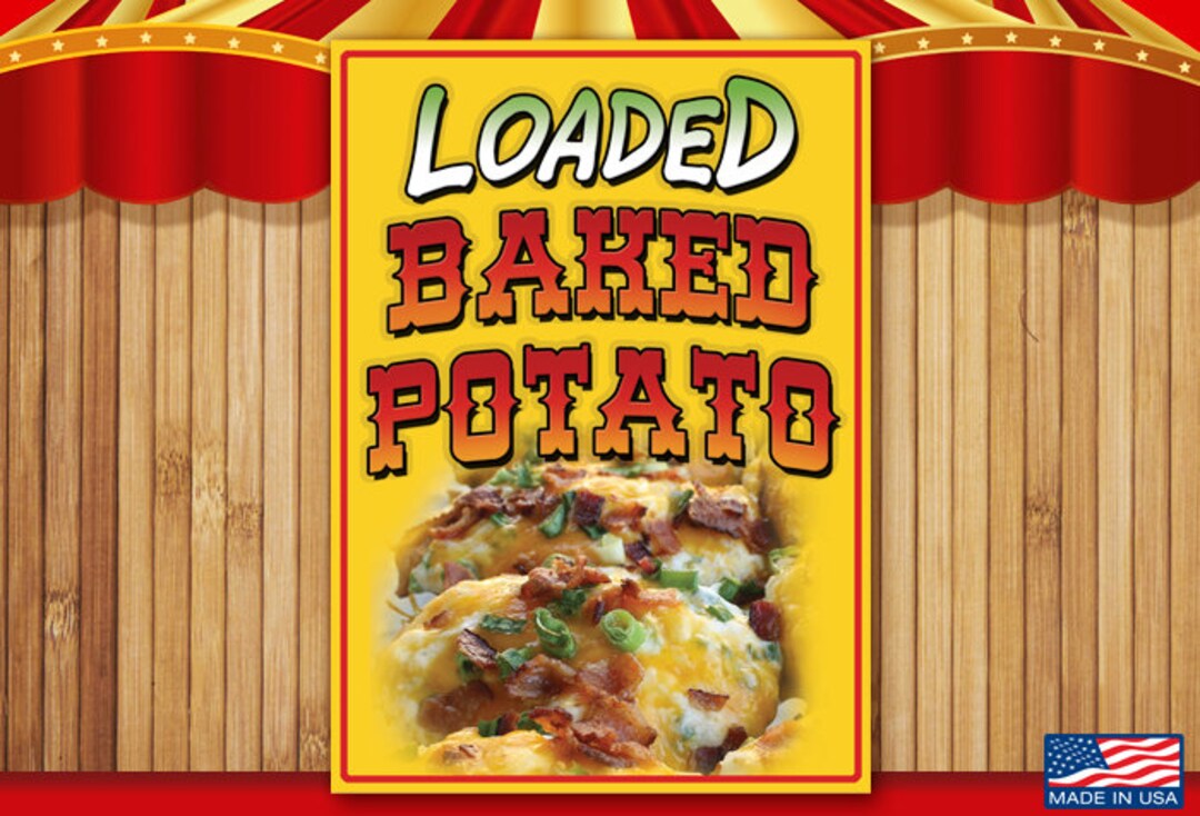 Loaded Baked Potato - Concession Stand Banner 4'x5.5' - Etsy