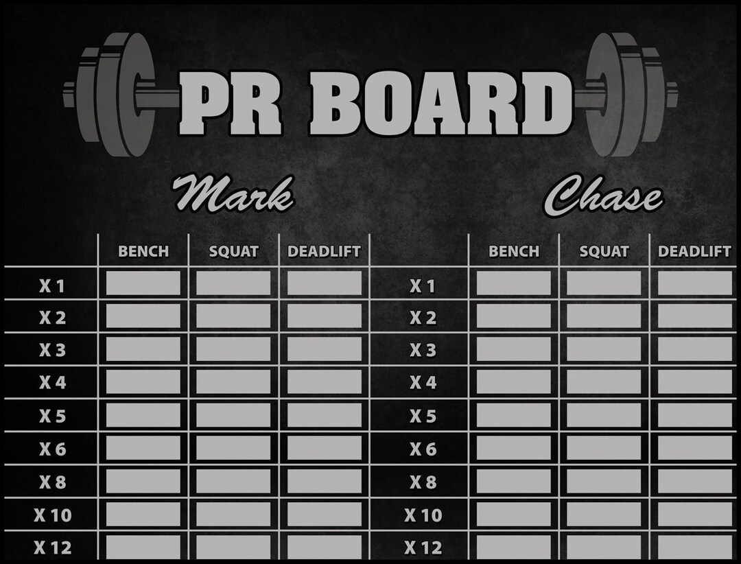 Personalized Family Weight Lifting Board (2 Names) Father and Son / PR ...