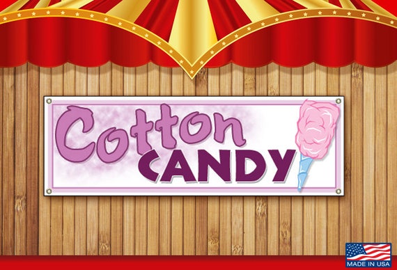 Cotton Candy Concession Stand Banner 2'x6' | Etsy