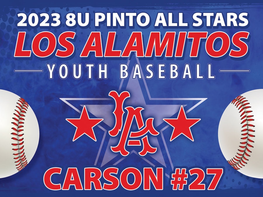 Little League Baseball All Star Yard Sign / H Stake Included - 18"x24 ...