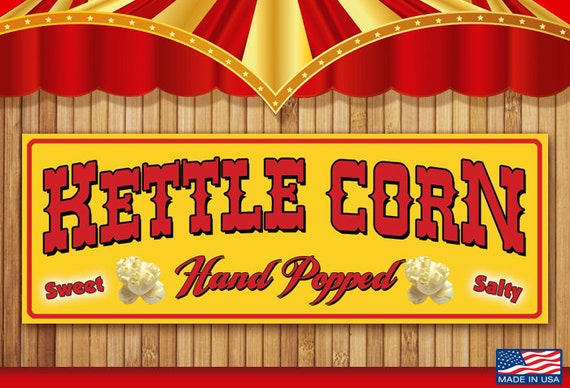 Kettle Corn Concession Stand Banner multiple Sizes | Etsy