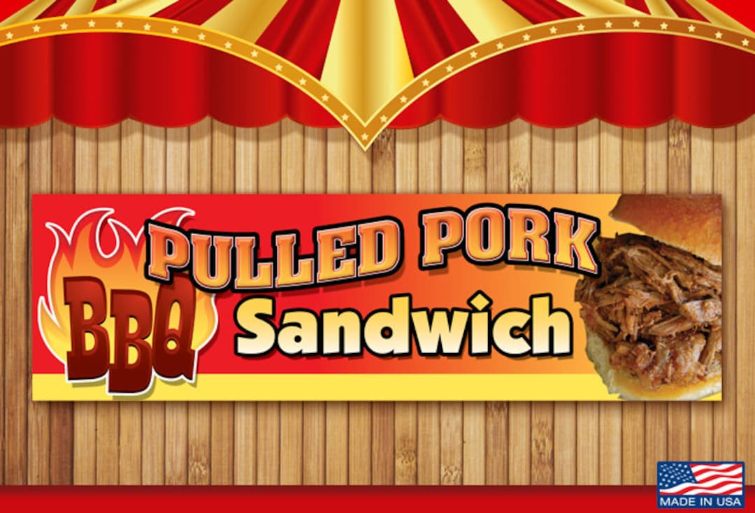 Pulled Pork Sandwich - Concession Stand Banner (18"x60") - Etsy