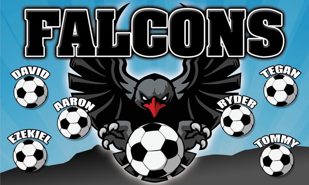 Falcons - Soccer Team Banner - Any Team Name - Choose Size - Custom ...
