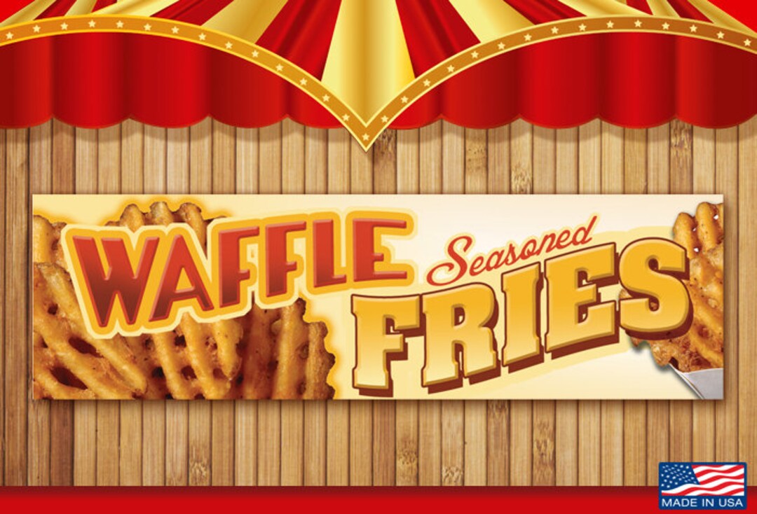 Waffle Fries - Concession Stand Banner (28"x96") - Etsy