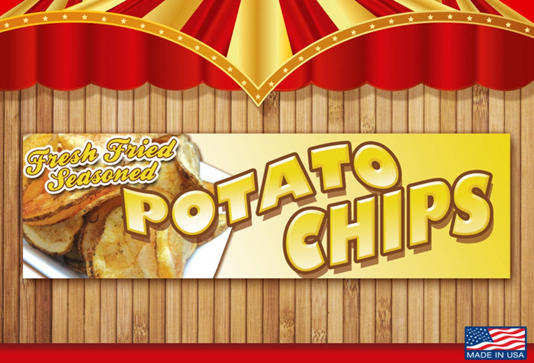 Potato Chips - Concession Stand Banner (28"x96") - Etsy