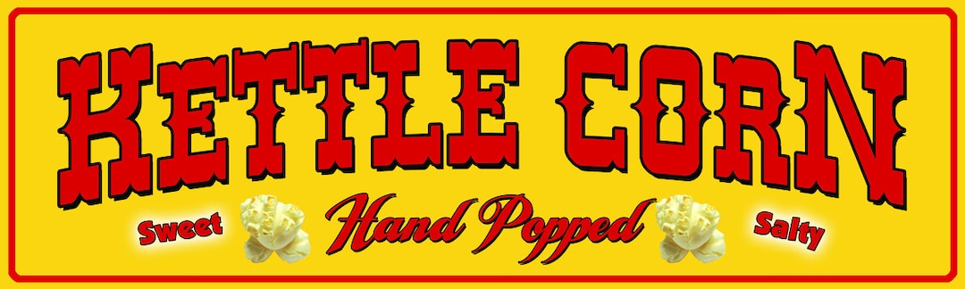 3'x10' Kettle Corn - Concession Stand Banner (multiple Sizes Available ...