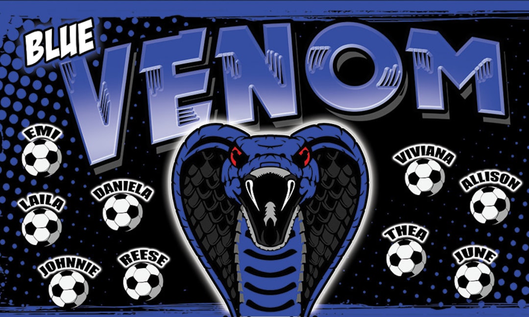 VENOM Soccer Team Banner Any Team Name Choose Size Custom Design Add ...