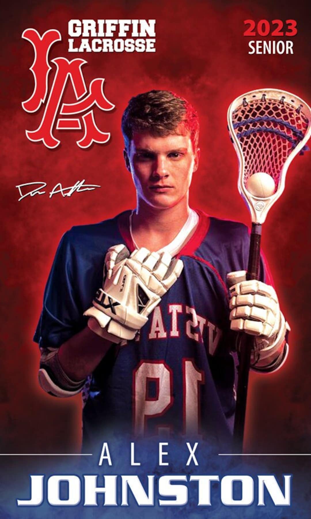 Lacrosse LAX - Personalized Player Banner or Sign - Any Sport, Senior ...