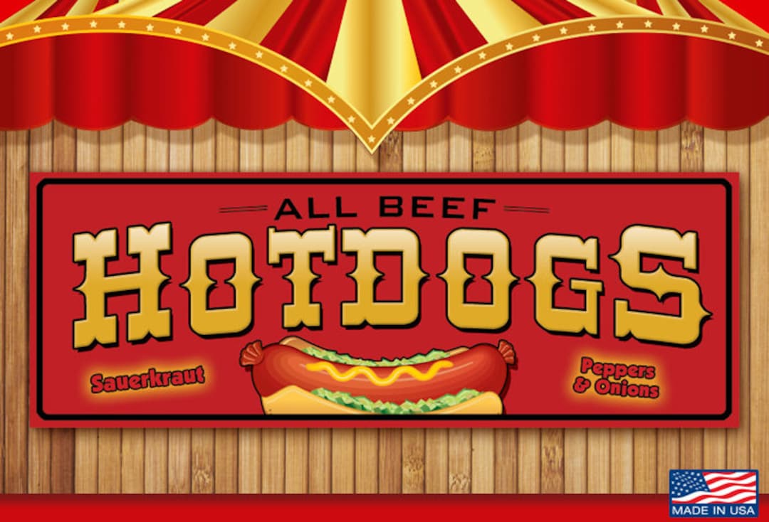 Hot Dogs (red) - Concession Stand Banner (multiple Sizes Available) - Etsy