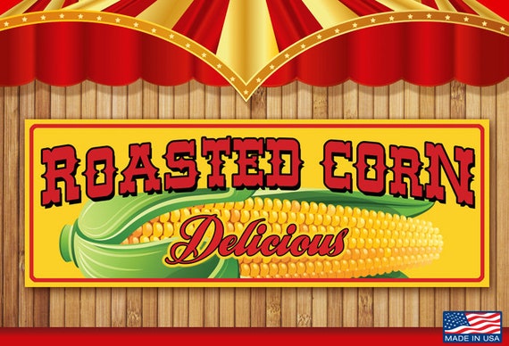 Roasted Corn Concession Stand Banner multiple Sizes - Etsy