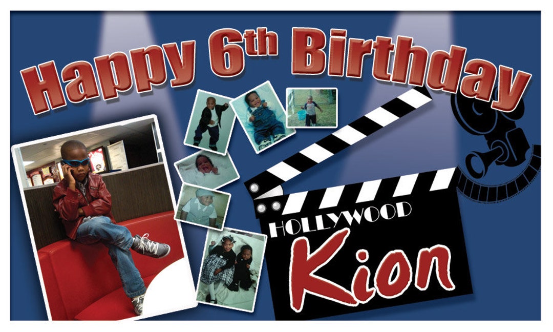 Movie Star / Actor / Hollywood- Birthday Banner - Personalized With ...