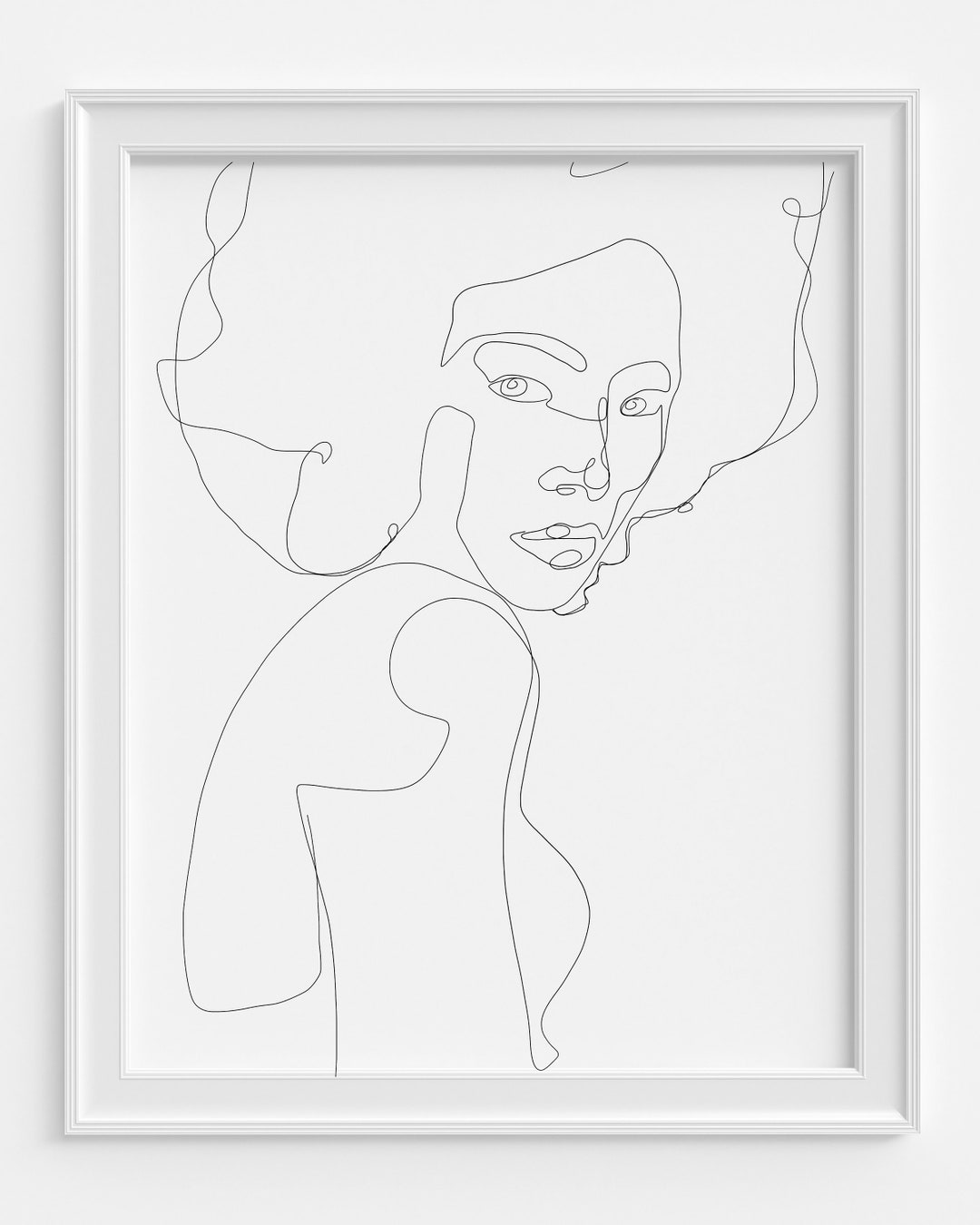 Abstract Portrait Line Art Digital Download Artline Art Wall - Etsy