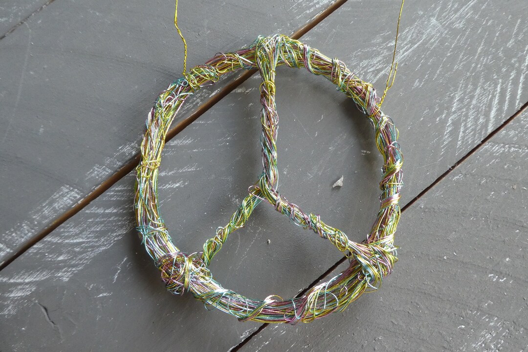 Decorative Wire Peace Sign Peace Sign Colorful Decorating - Etsy