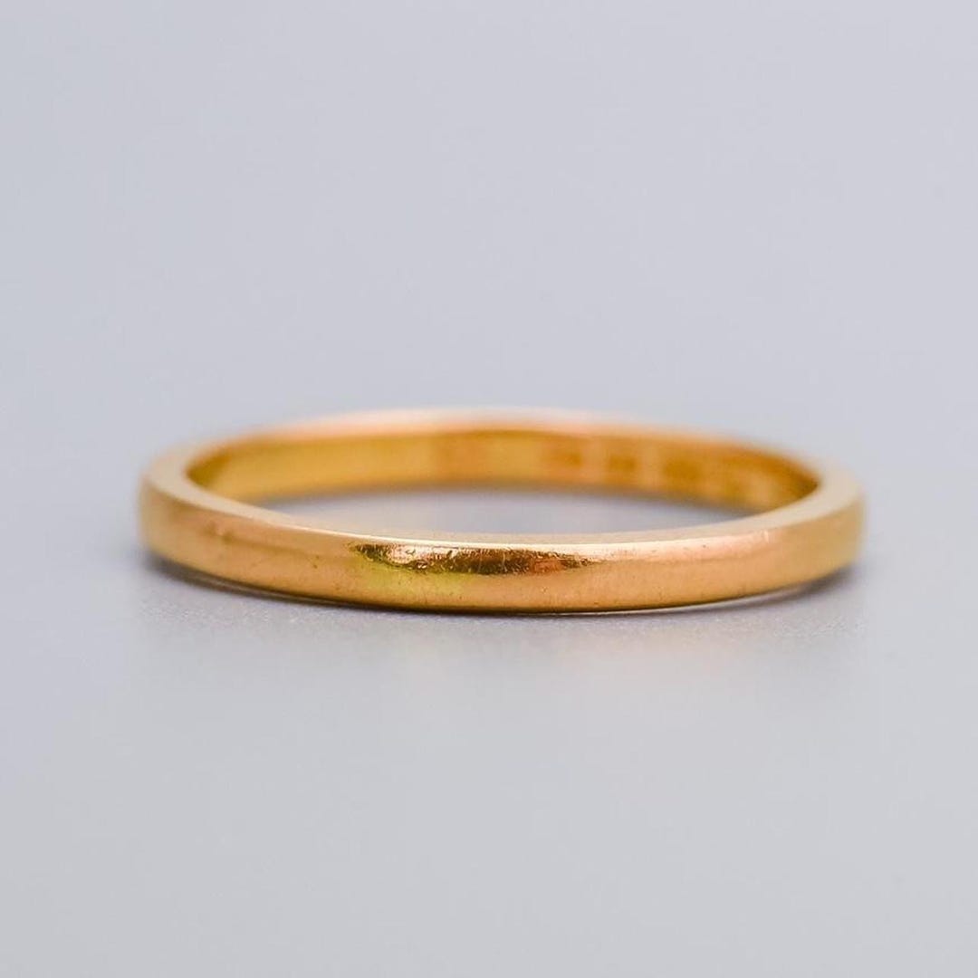 Solid 22K Gold Band - Etsy