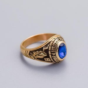 Solid 10K Gold Graduation Ring - Etsy