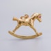 Solid 9K Gold Rocking Horse Pendant - Etsy