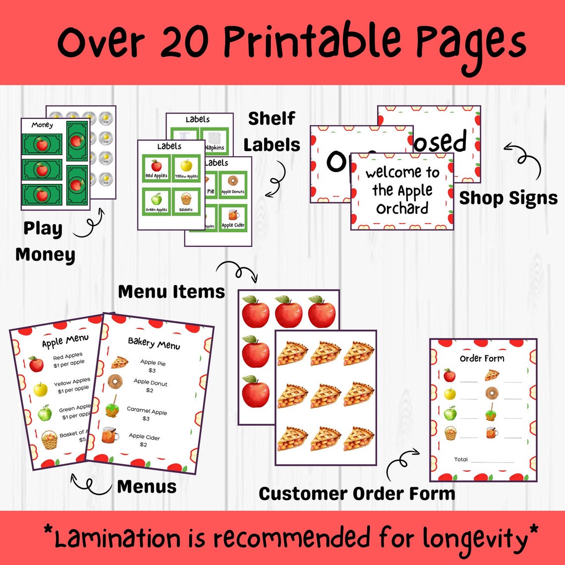 Apple Orchard Pretend Play Activity for Kids | Fall Preschool Dramatic ...