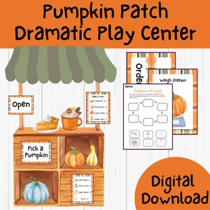 Pumpkin Patch Pretend Play Activity for Kids | Fall Preschool Dramatic ...