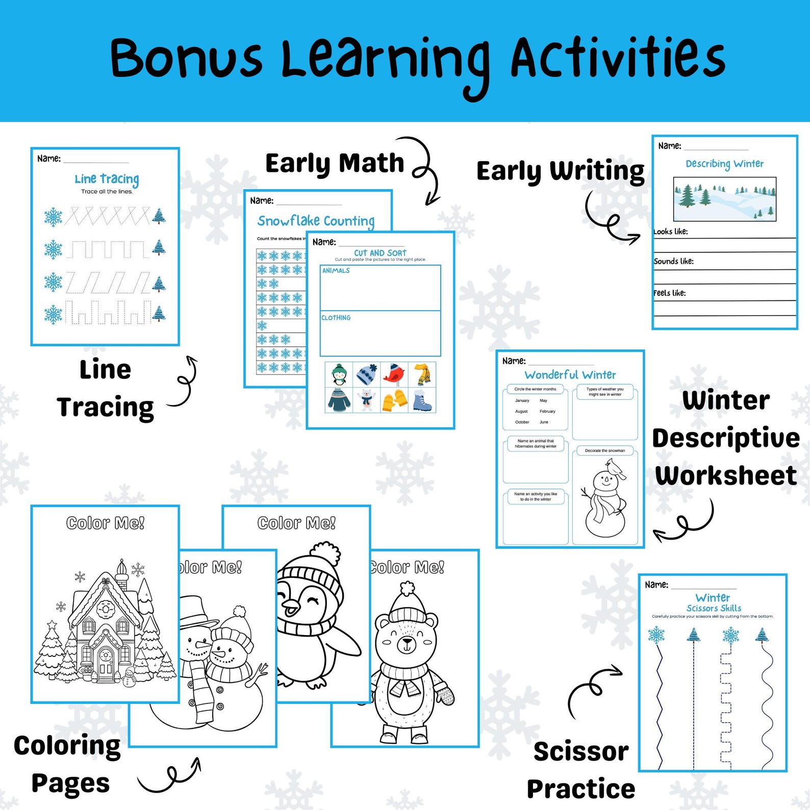 Snow Cone Stand Pretend Play Activity for Kids | Winter Dramatic Play ...