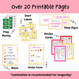 Engaging Printable Lemonade Stand for a Summer Dramatic Play Center for ...