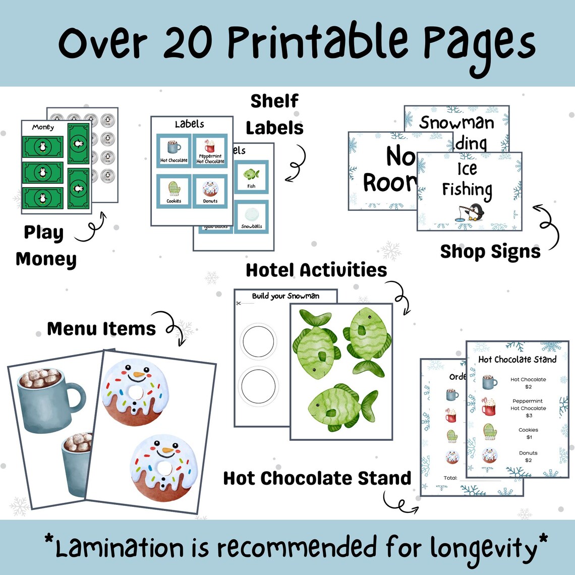 Penguins Arctic Hotel Pretend Play Activity for Kids | Winter Animal ...