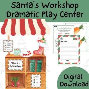Santas Workshop Pretend Play Activity for Kids | Christmas Dramatic ...