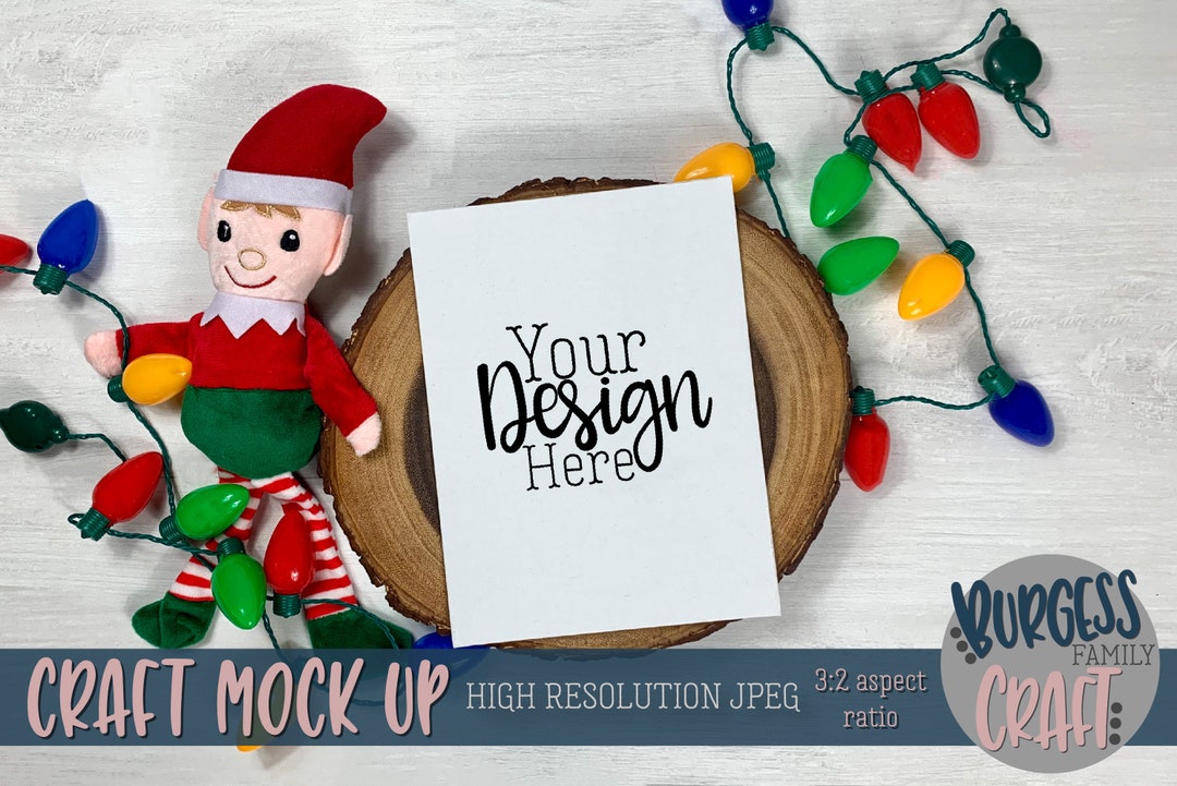 Dollar Tree Elf Vertical Certificate | Craft Mock Up - Etsy
