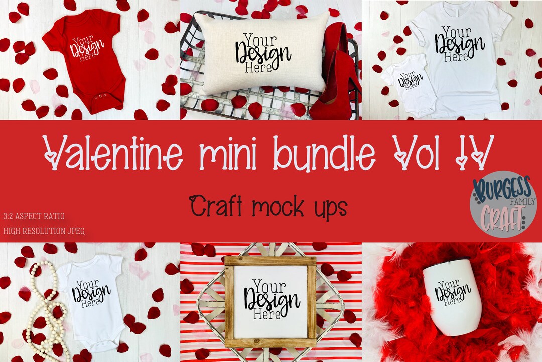 Valentine's Day Mini Bundle Vol IV | Craft Mock Ups - Etsy