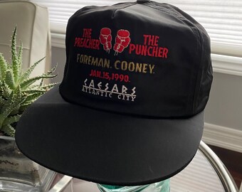 Vintage George Foreman Hat 90s Boxing Snapback Cap Gerry Cooney Caesars ...