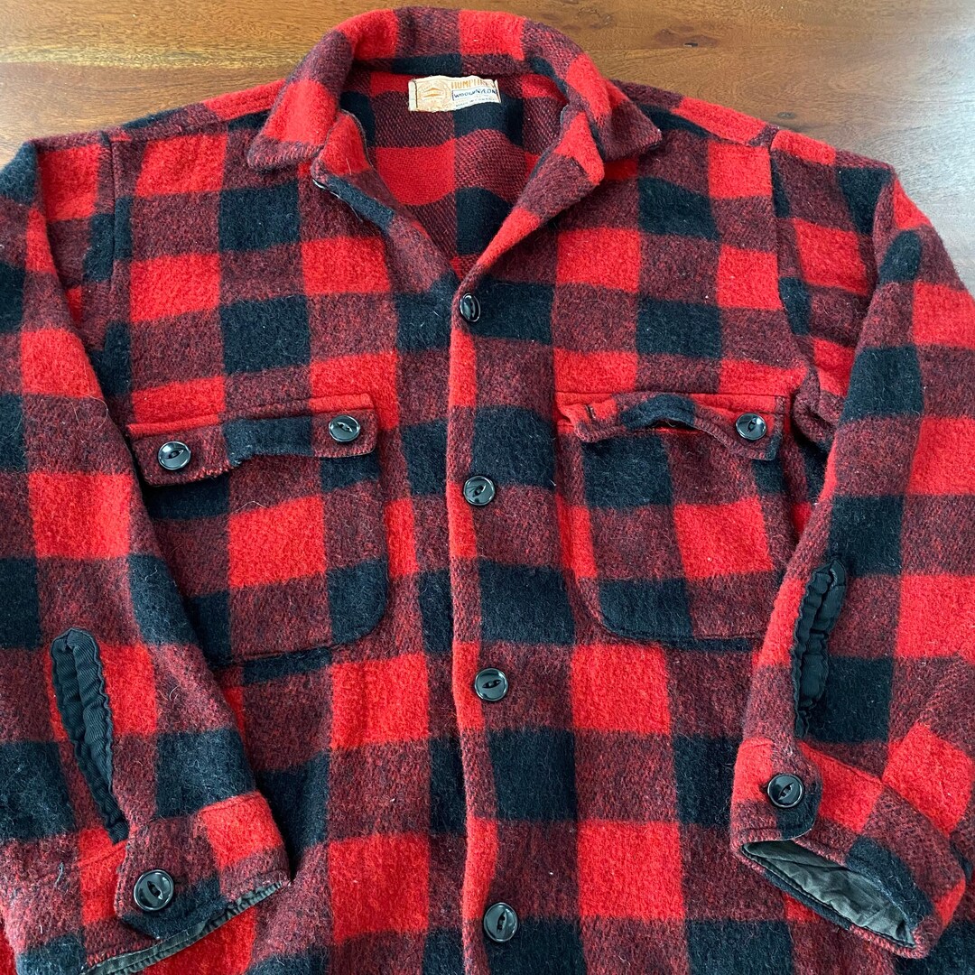 Vintage 60s Plaid Flannel Lumberjack Work Jacket Made in Canada - Etsy