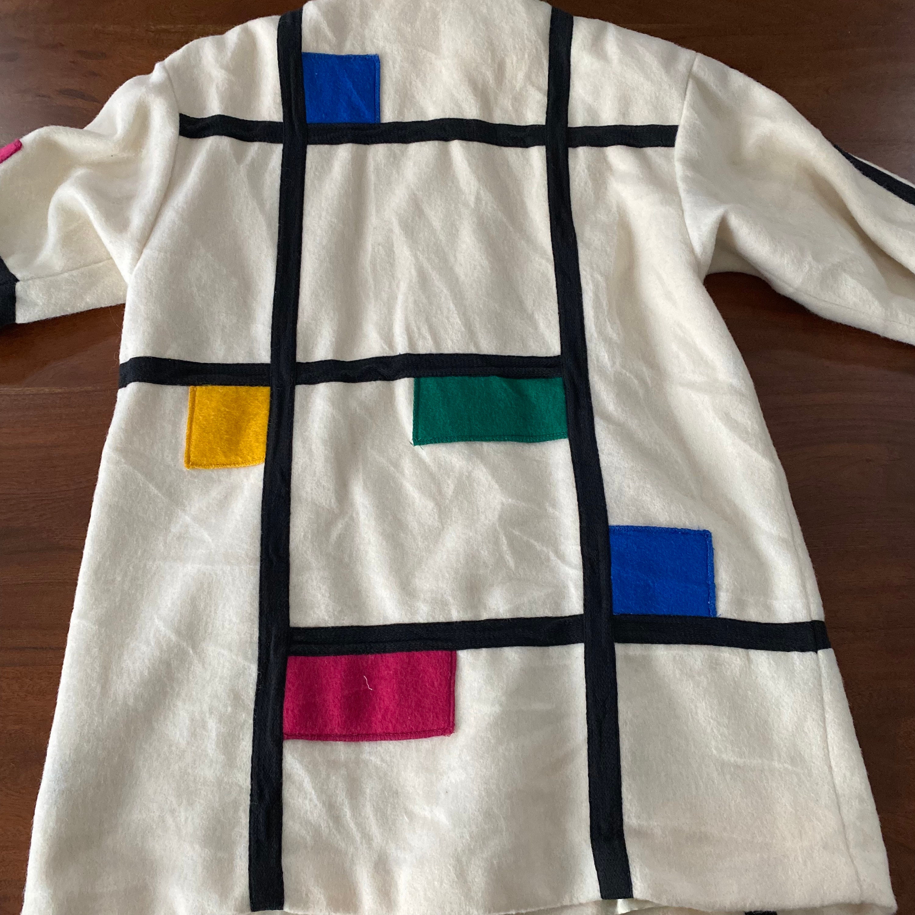 Vintage Mondrian Pattern Pop Art Wool Coat Made in Canada - Etsy
