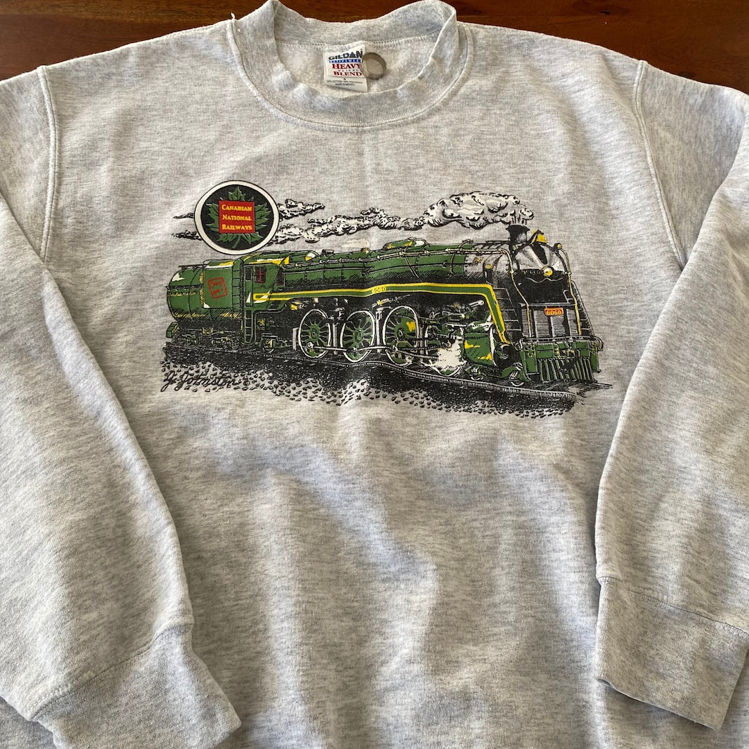 Vintage Canadian National Railways Train Sweater - Etsy