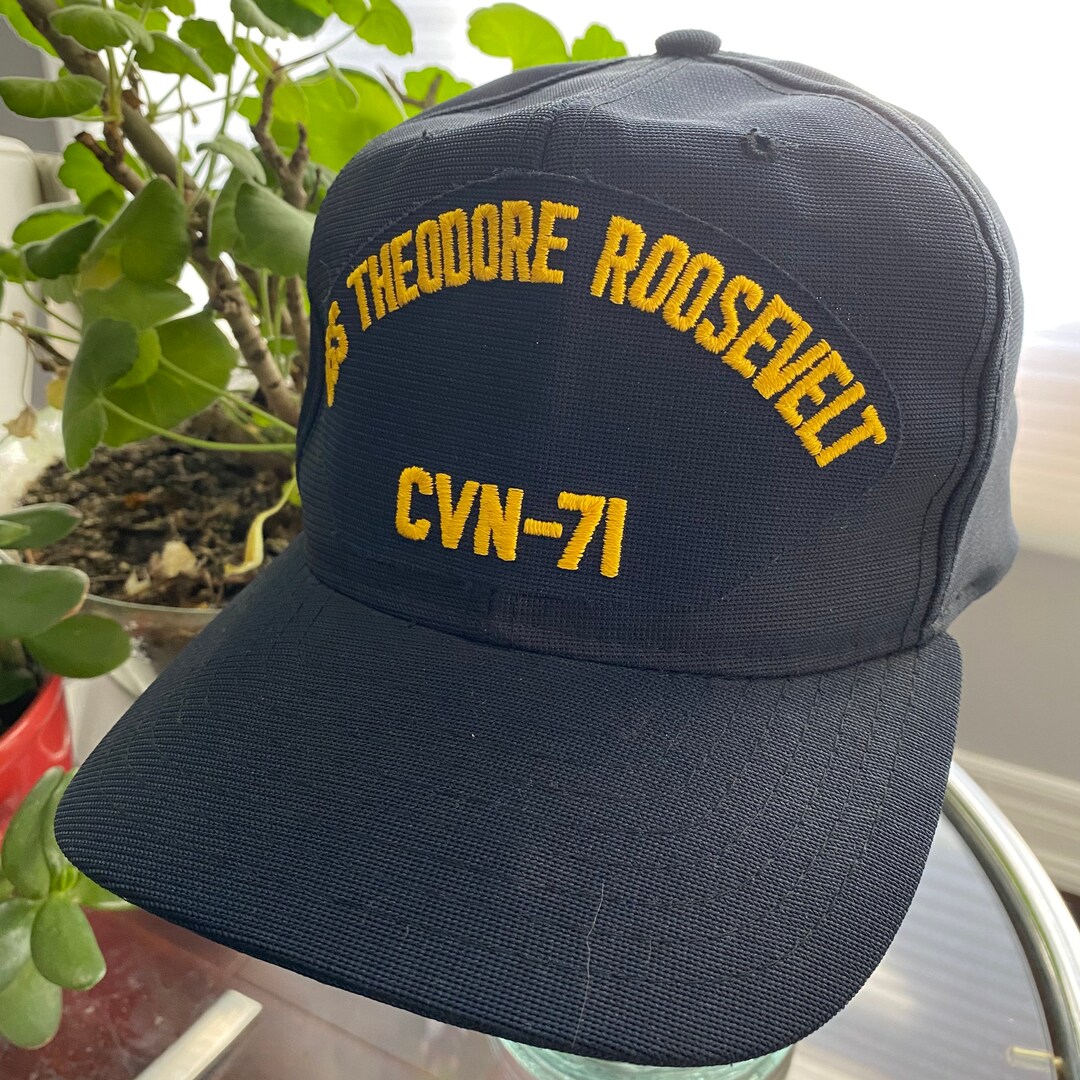 Vintage USS Theodore Roosevelt Navy Hat - Etsy
