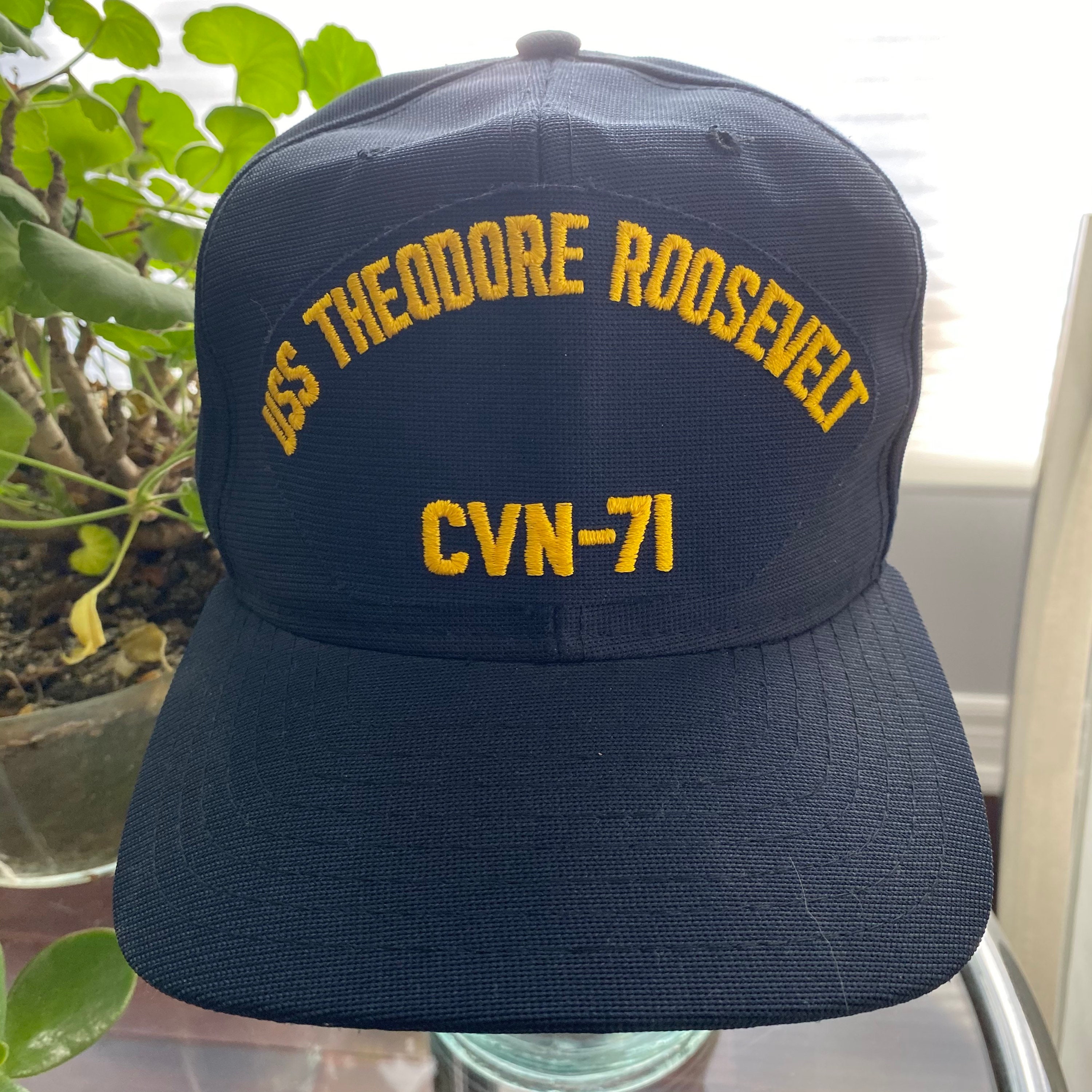 Vintage USS Theodore Roosevelt Navy Hat - Etsy