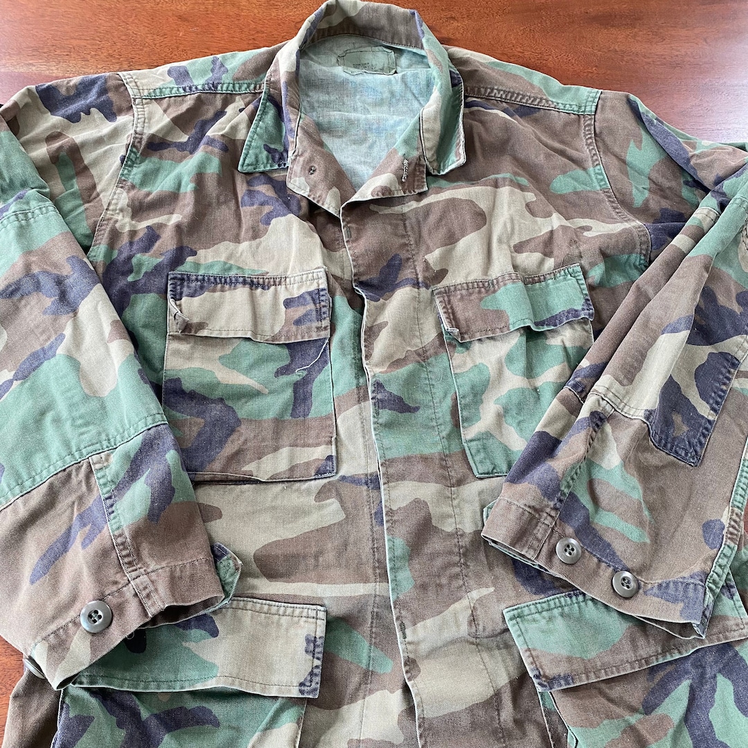 Vintage Woodland Forest Camo Light Military Jacket - Etsy