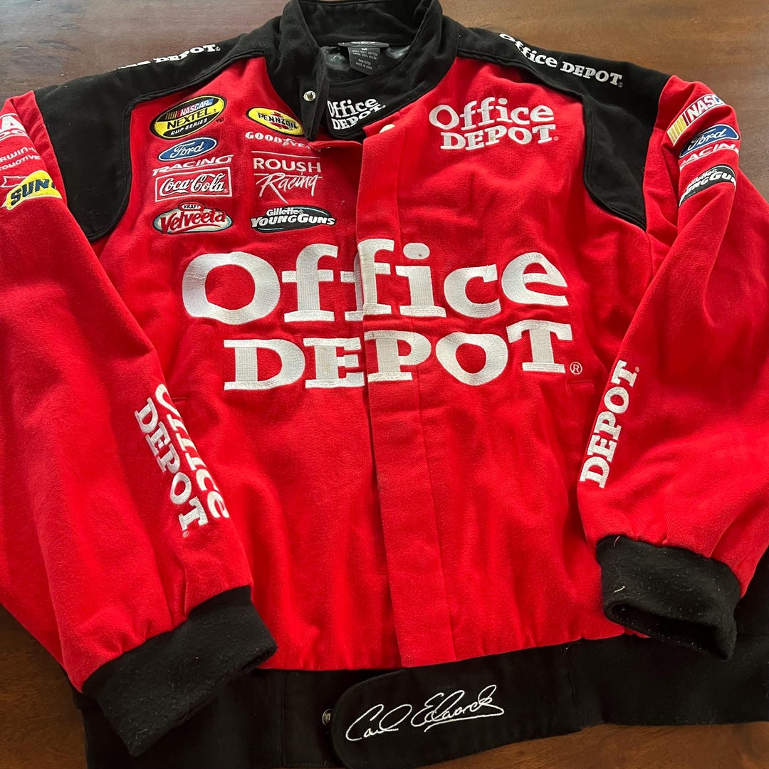 Vintage Carl Edwards Office Depot NASCAR Jacket - Etsy