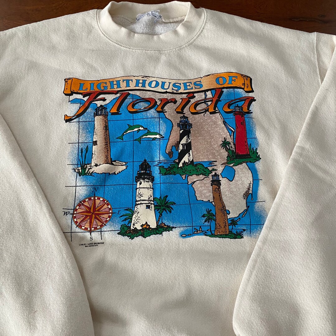 Vintage Lighthouses of Florida Sweater - Etsy