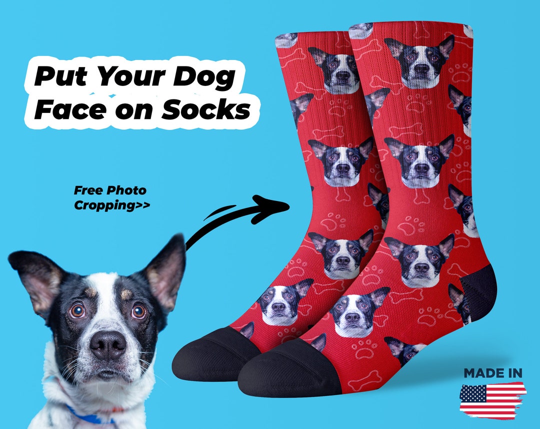 Gift for Dog Owner - Custom Dog Socks - Put Your Dog on Socks ...
