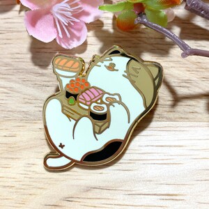 Sushi Cat Hard Enamel Pin, Lapel Pin Jewelry, Gifts for Catlovers ...