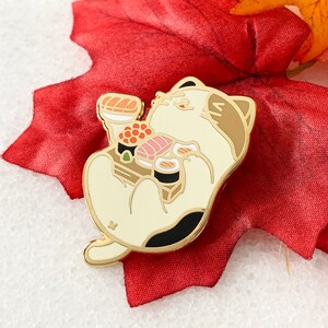 Sushi Cat Hard Enamel Pin Lapel Pin Jewelry Gifts for | Etsy